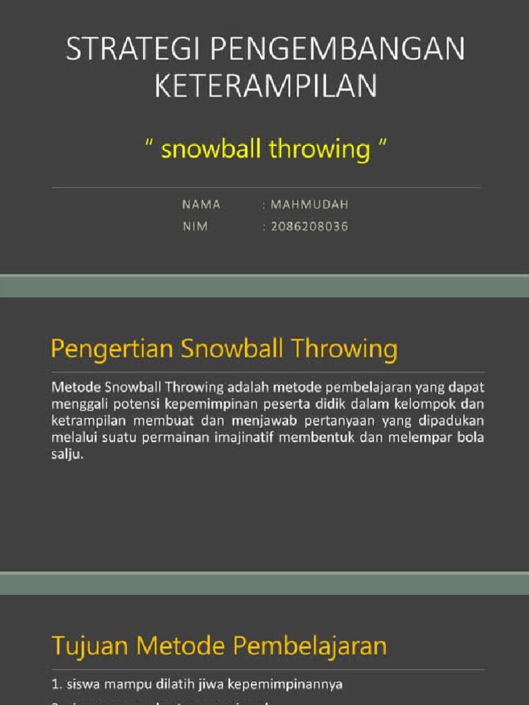 Snowball Throwing | PDF