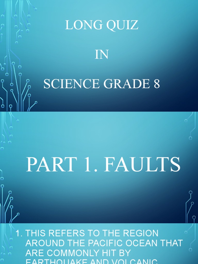 Science Quiz Fault Earthquake Seismic | PDF | Earthquakes | Fault (Geology)
