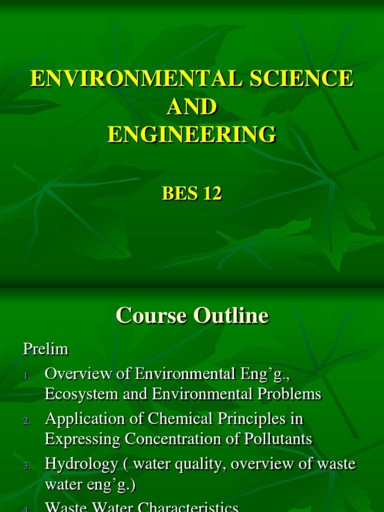 Environmental Engineering Introduction PDF | PDF | Ecosystem | Grassland