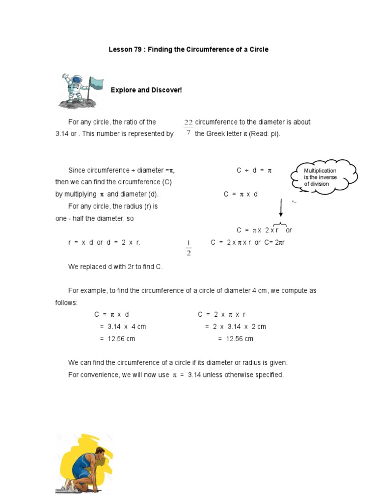 Q3 Lesson 79 - LM | PDF | Pi | Circle