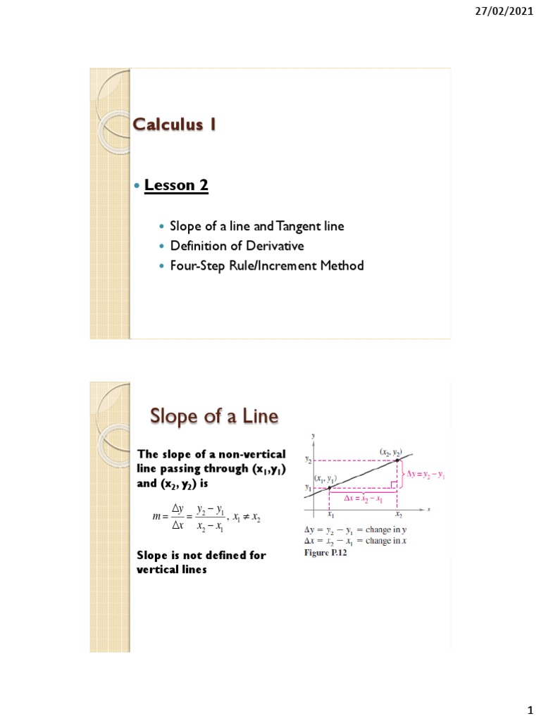 CALENG1 Lesson 02 The Derivative (Four-Step Rule) | PDF | Derivative ... CALENG1 Lesson 02 The Derivative (Four-Step Rule) | PDF | Derivative ...