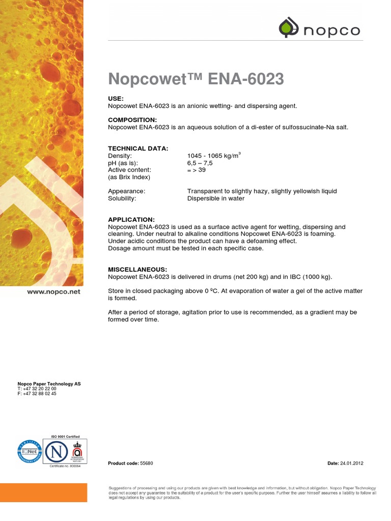 Nopcowet ENA-6023 Eng | PDF