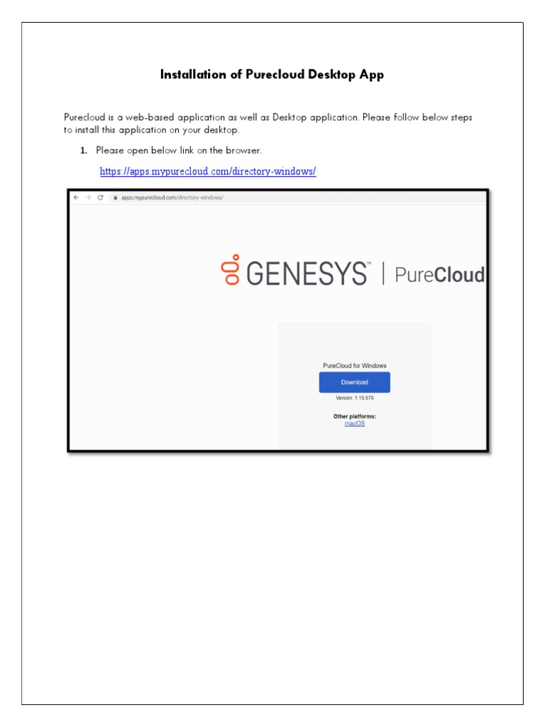 Purecloud Desktop App Setup Guide | PDF