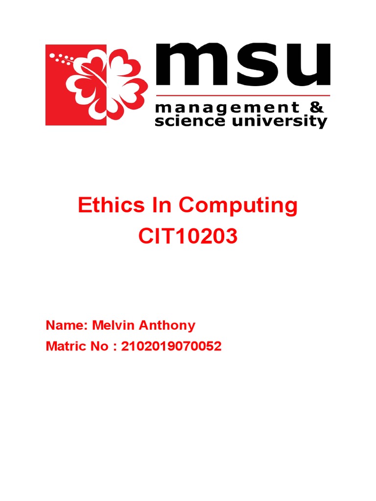 Understanding Computer Ethics Principles | PDF