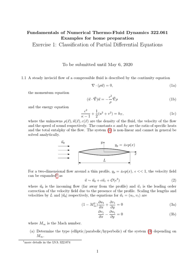 Examples1 PDF | PDF | Fluid Dynamics | Partial Differential Equation