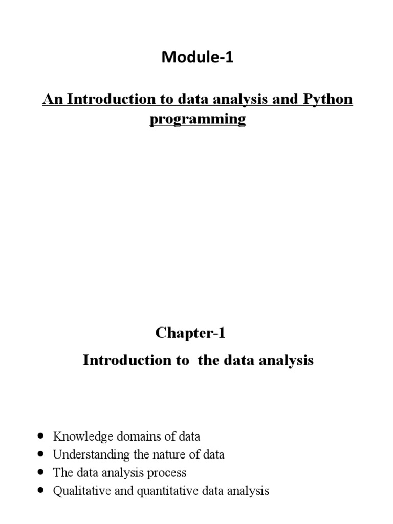 Module 1 DAP | PDF | Data Analysis | Data