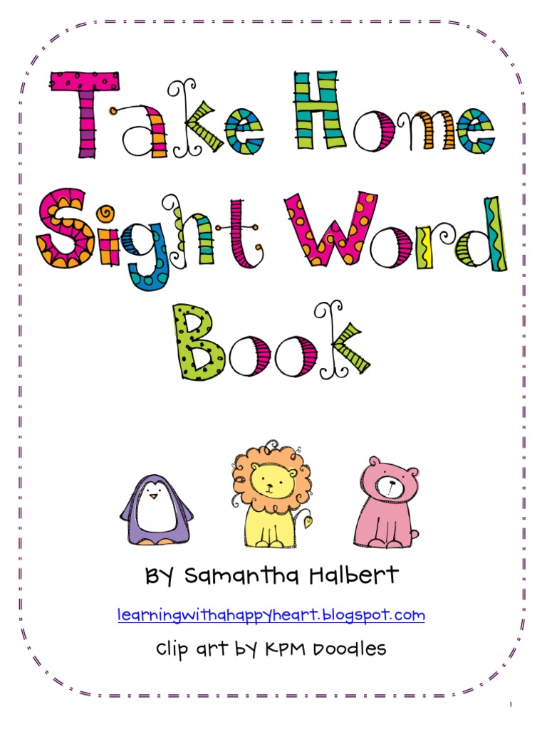 Take Home Sight Word Book | PDF