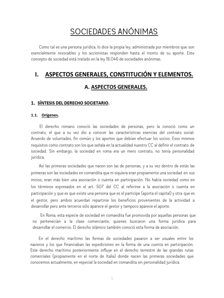 5 Sociedad Anónima PDF | PDF | Bienes (Ley) | Sociedad