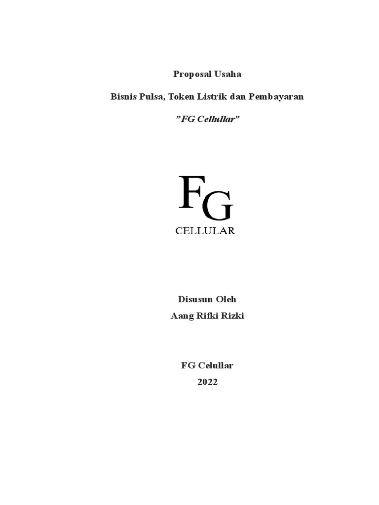 Proposal Usaha | PDF