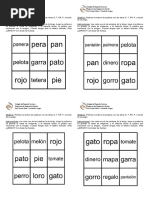 Bingo de Palabras 40 Cartones | PDF | Ocio
