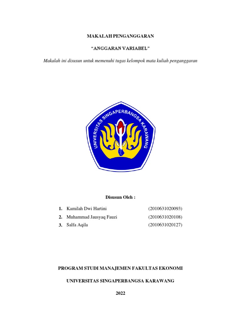 Anggaran Variabel: Pengeluaran dan Contoh | PDF