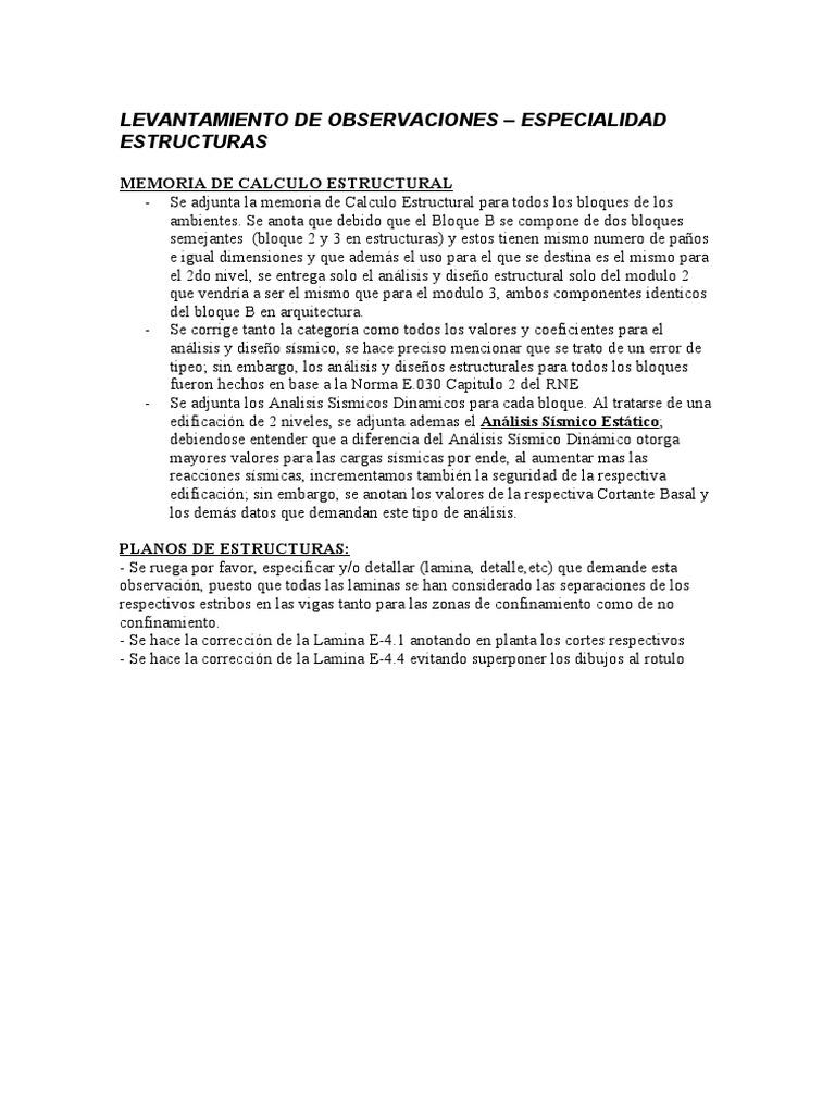 Modelo de Levantamiento de Observaciones | PDF