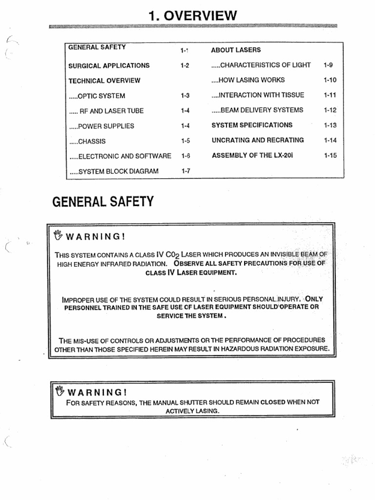 Luxar LX-20 Service Manual PDF | PDF