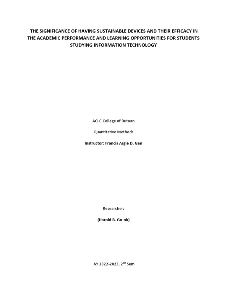 Quantitative Methods | PDF