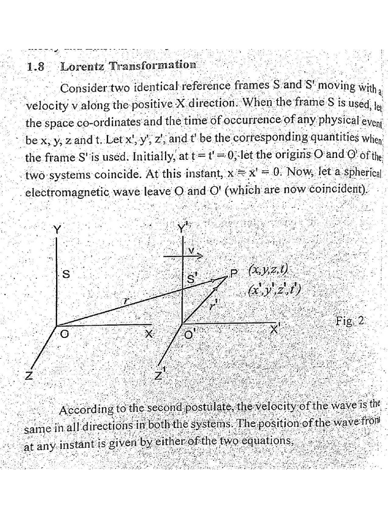 Lorentz Transformation | PDF