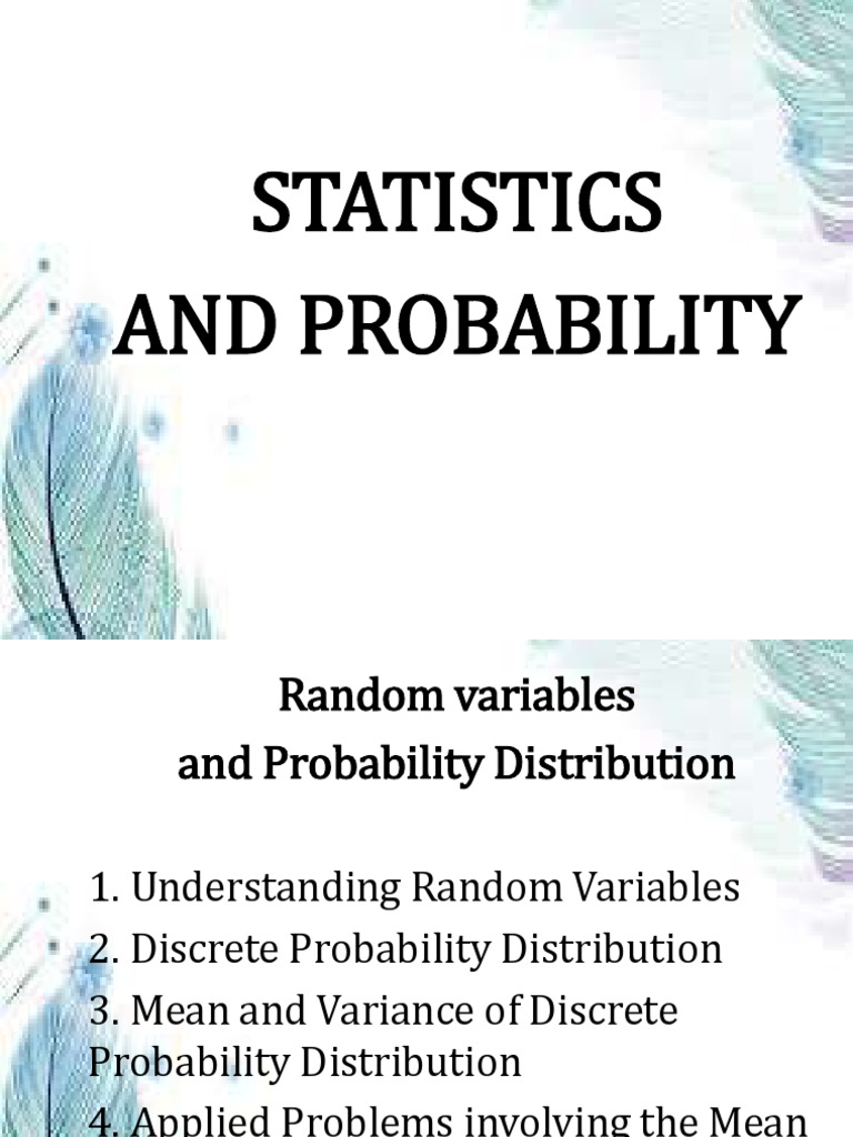 O. Probability Random Variables | PDF | Probability Distribution ... O. Probability Random Variables | PDF | Probability Distribution ...