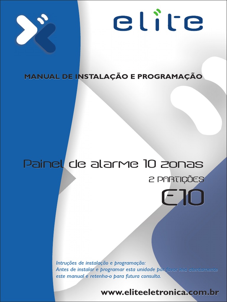Elite - Instalador - E10 | PDF | Teclado de computador | Telefone