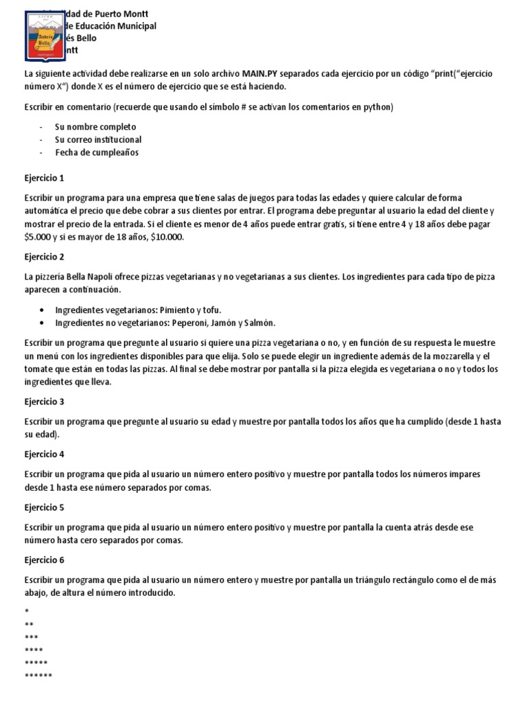 Actividad Python 04 | PDF