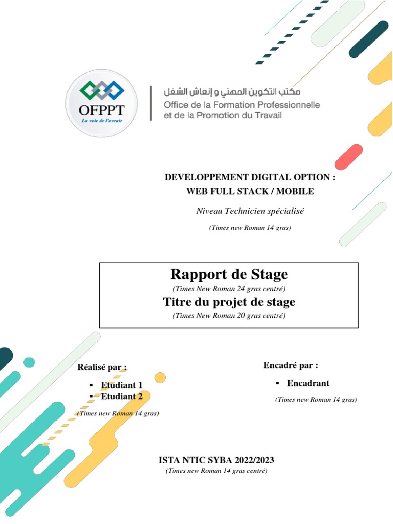 Rapport de Stage en Développement Informatique | PDF | Technologies de ...