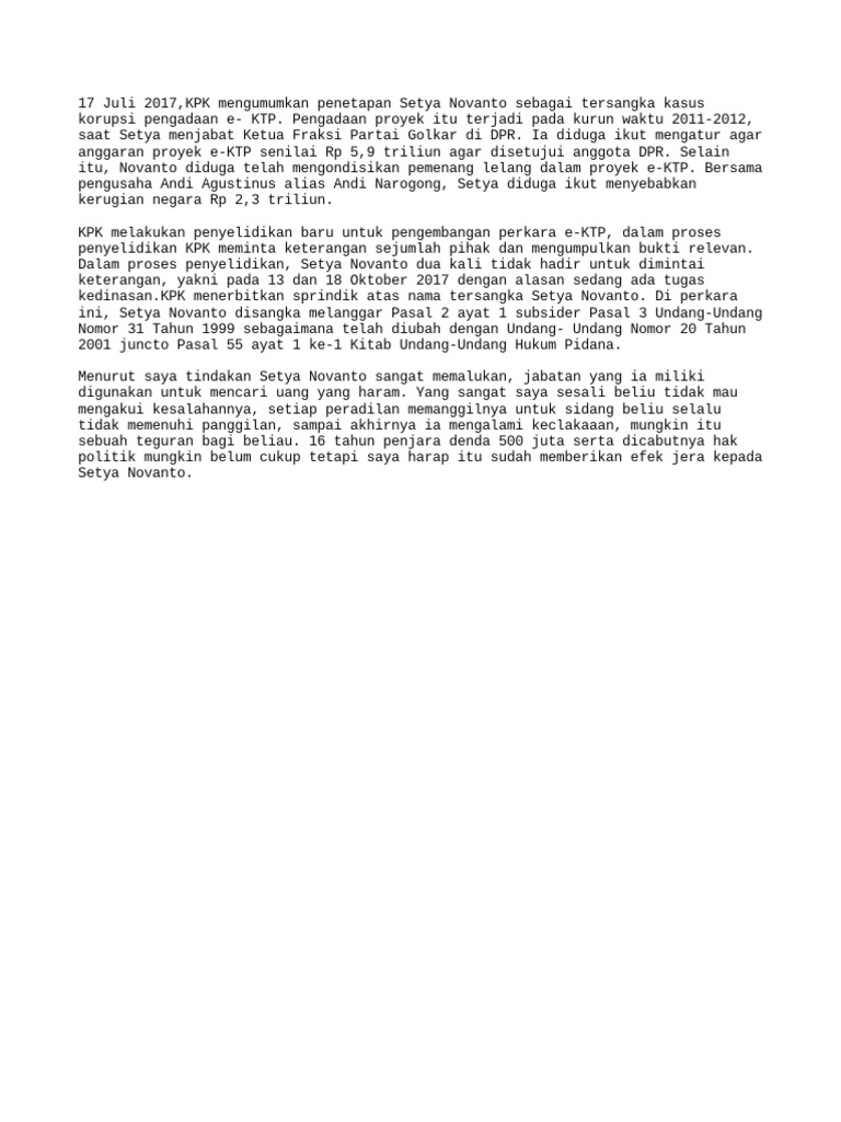 Kasus Setya Novanto 2 | PDF