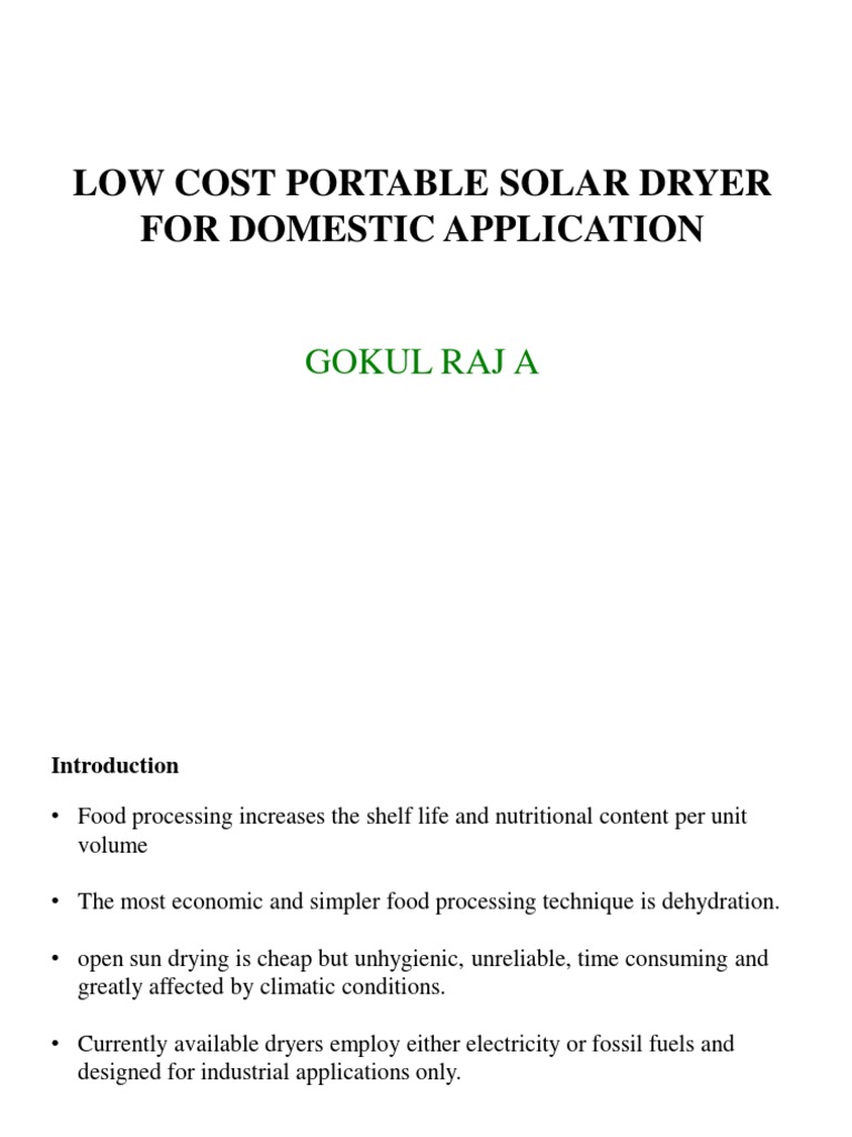 Simple Solar Dryer | PDF | Solar Energy | Clothes Dryer