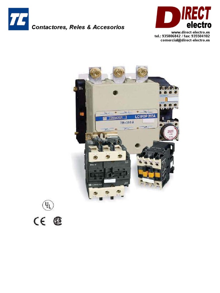 Contactores TC | PDF | Corriente eléctrica | Componentes
