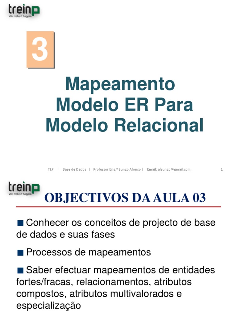 Mapeamento de Dados em Modelos ER e Relacional | PDF | Modelo ...
