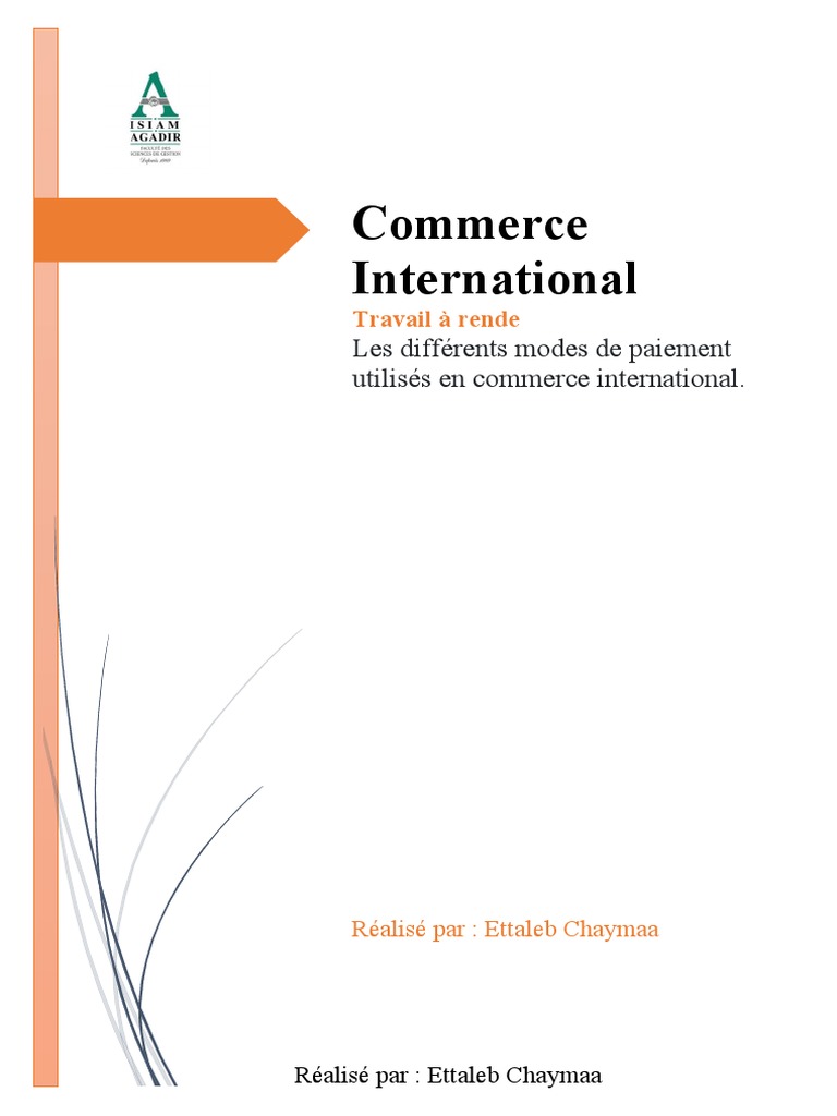Modes de paiement en commerce international | PDF | Effet de commerce ...