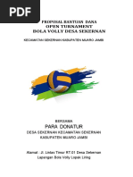Contoh Proposal Turnamen Bola Volly Lengkap | PDF | Olahraga & Rekreasi