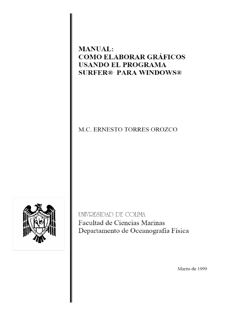 MANUAL - COMO ELABORAR GRÁFICOS USANDO EL PROGRAMA SURFER PARA WINDOWS - PDF Descargar Libre | PDF