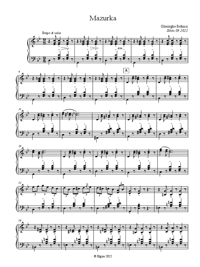 Mazurka PDF | PDF | Musical Forms | Elements Of Music