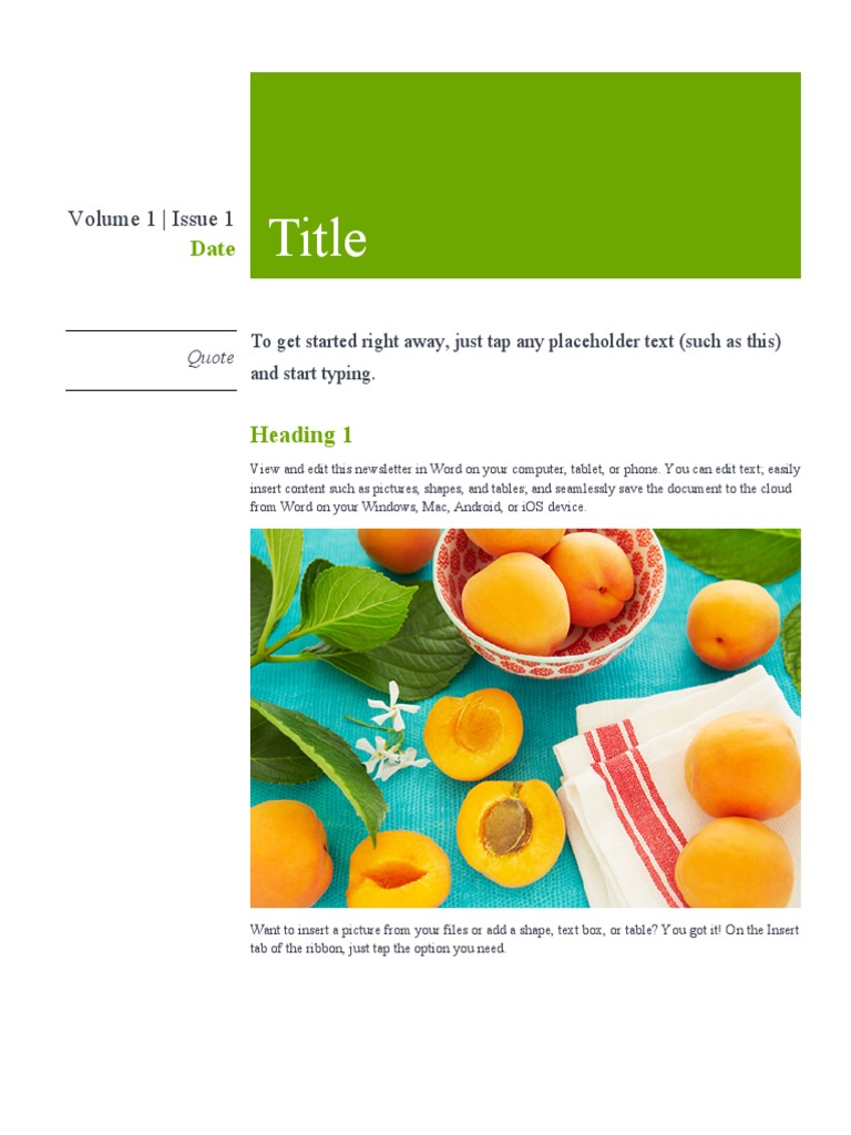 Newsletter Template PDF | PDF