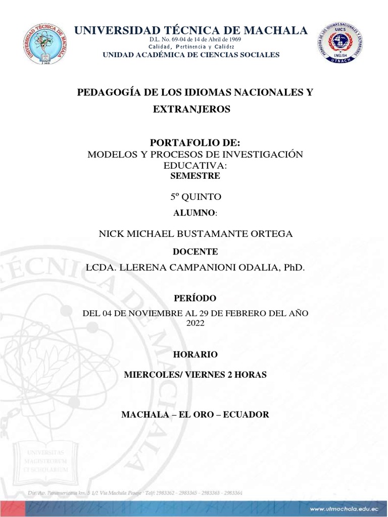 Investigación Educativa en UTMACH | PDF | Enseñando | Aprendizaje