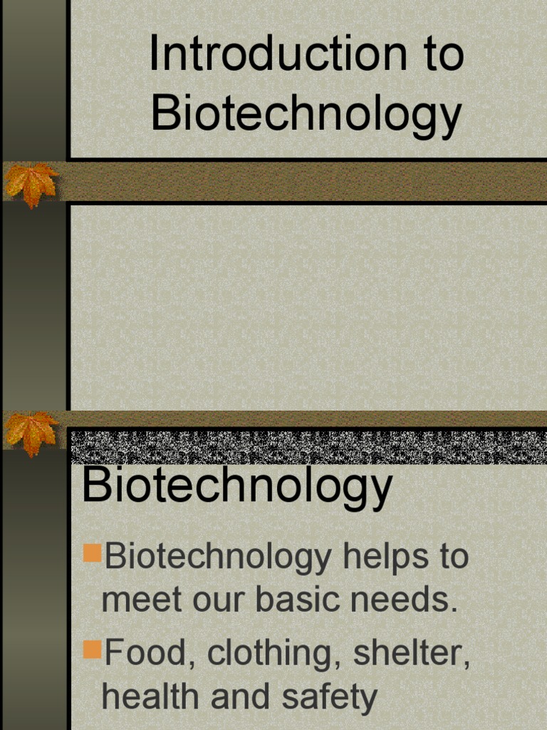 Overview of Biotechnology Applications | PDF | Biotechnology | Genetic ...