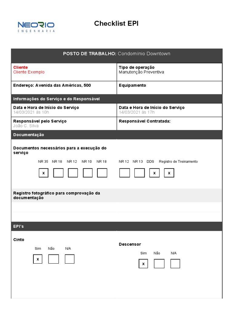 04 - Checklist EPI | PDF