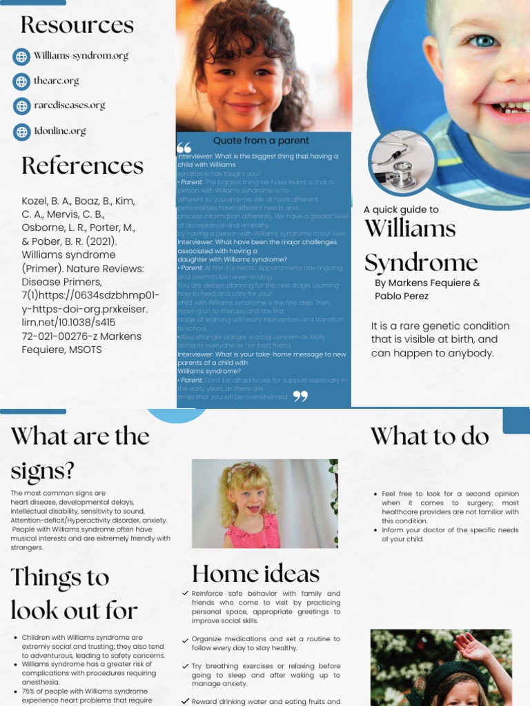 Understanding Williams Syndrome: A Parent's Guide | PDF | Anxiety | Surgery