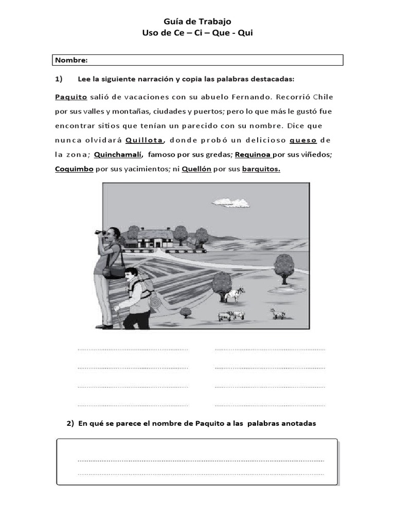Guia Lenguaje Ce Ci Que Qui | PDF