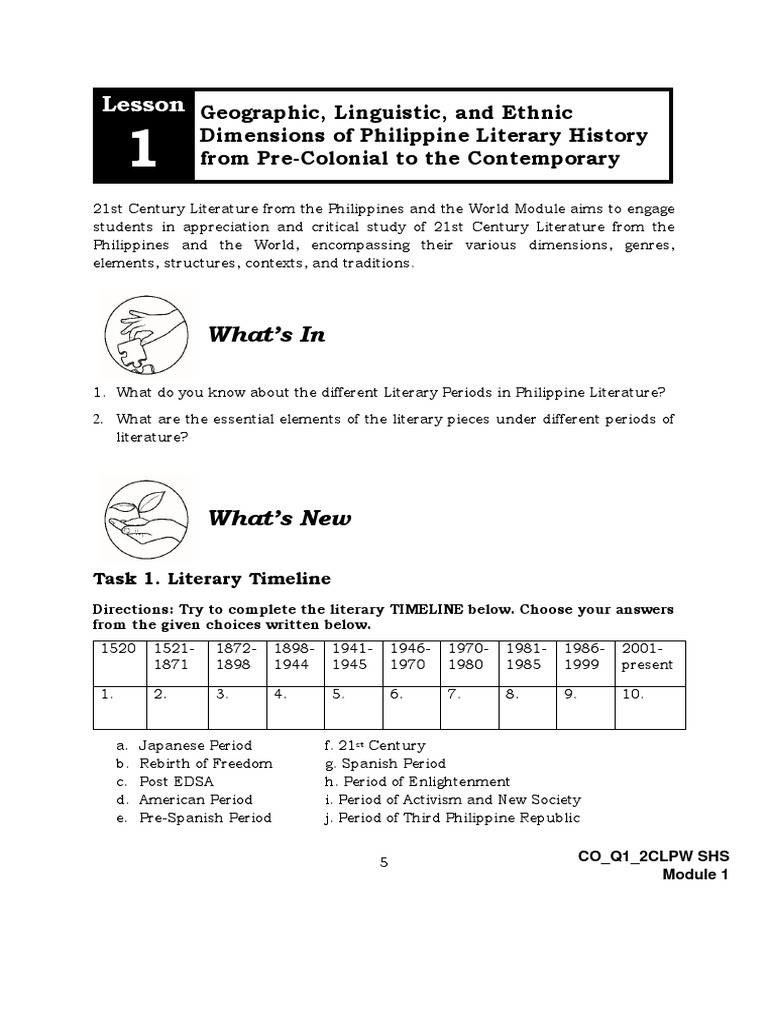 21st Century Literature Modules Compilation | PDF | Novels | Philippines