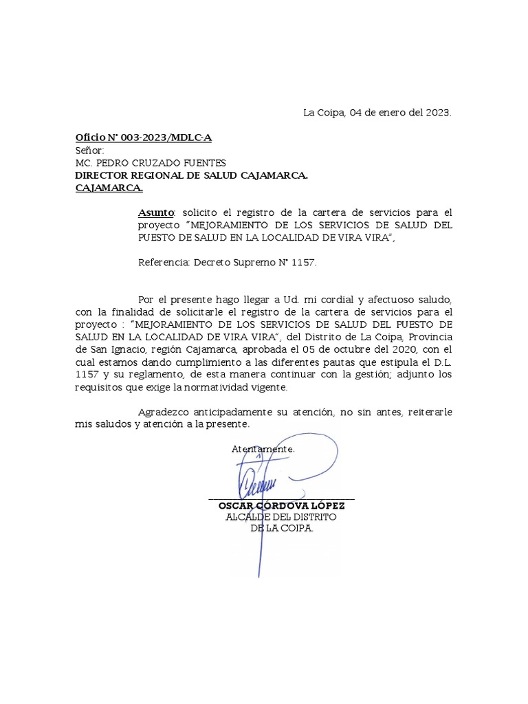 Of. #03 - DIRESA | PDF