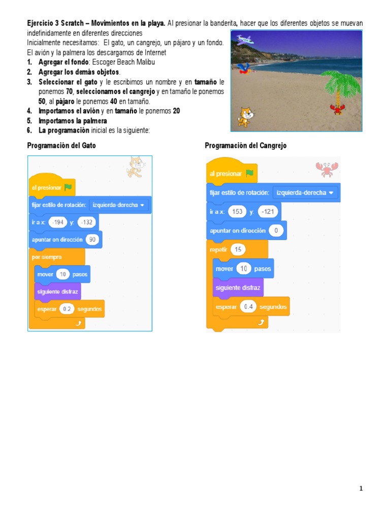Ejercicio 3 Scratch PDF | PDF | Scratch (lenguaje de programación)