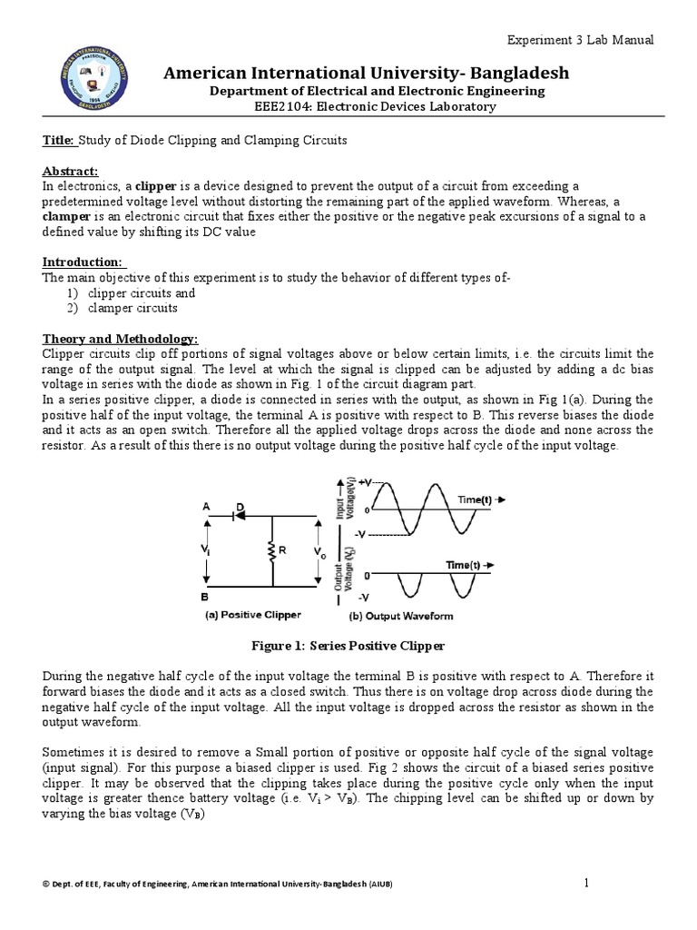 DEVICE Exp 3 Student - 2 | PDF | Electromagnetism | Electronics