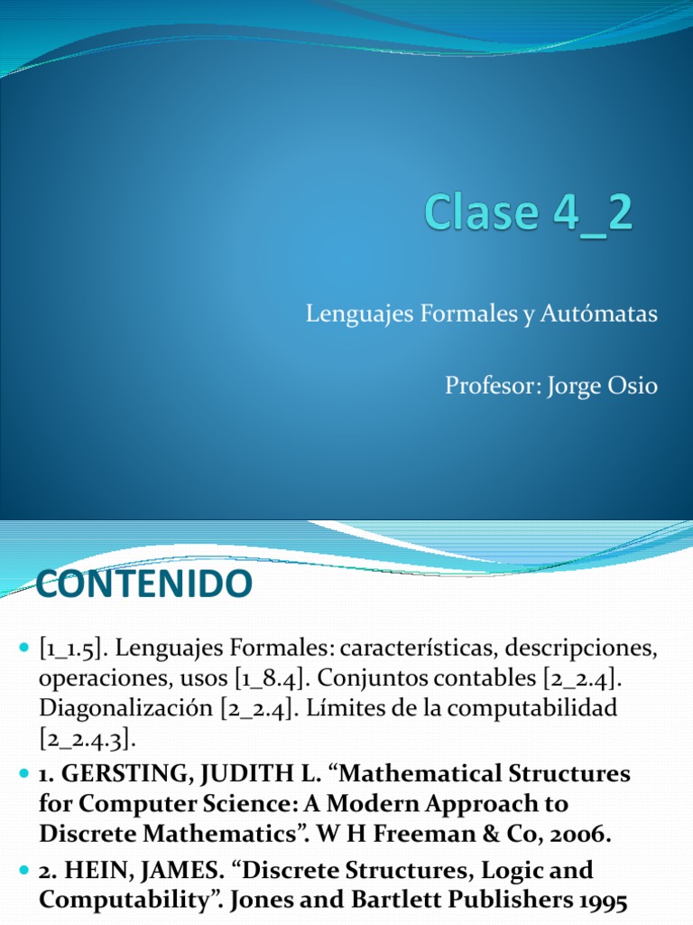 Clase 4 - 2 Lenguajes Formales | Descargar gratis PDF | Conjunto (Matemáticas) | Informática teórica