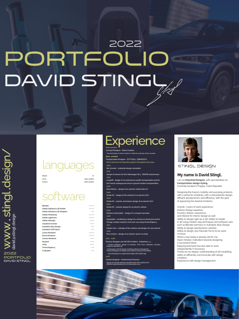 David Stingl's Automotive Design Portfolio | PDF | 3 D Computer ...