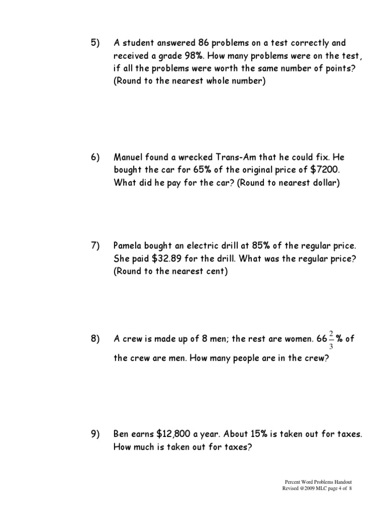 How Many Problems Were on the Test | PDF