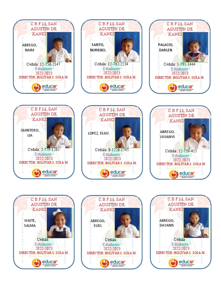 Formato Corr - Estd Carnets Del Colegio 2022-2023 | PDF