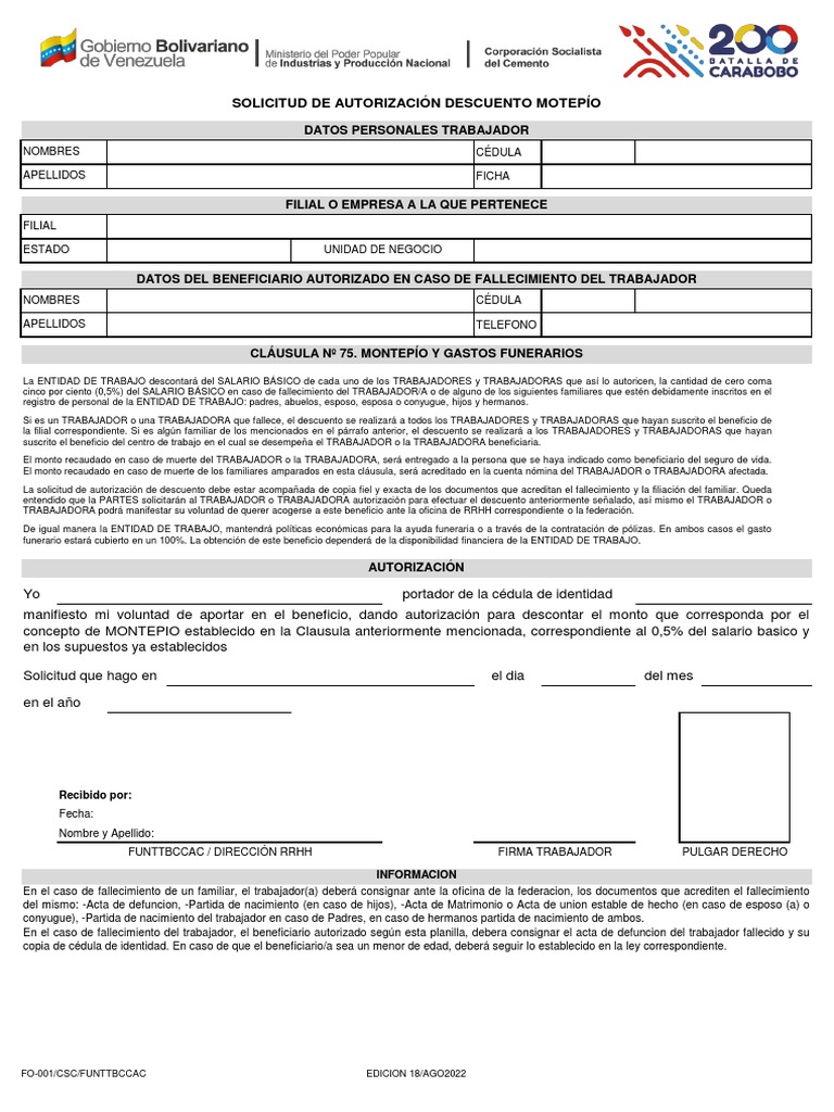 Formato Solicitud | PDF