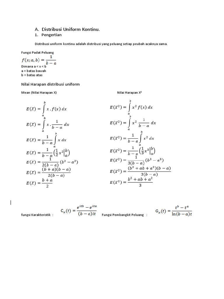 Distribusi Seragam Kontinu | PDF