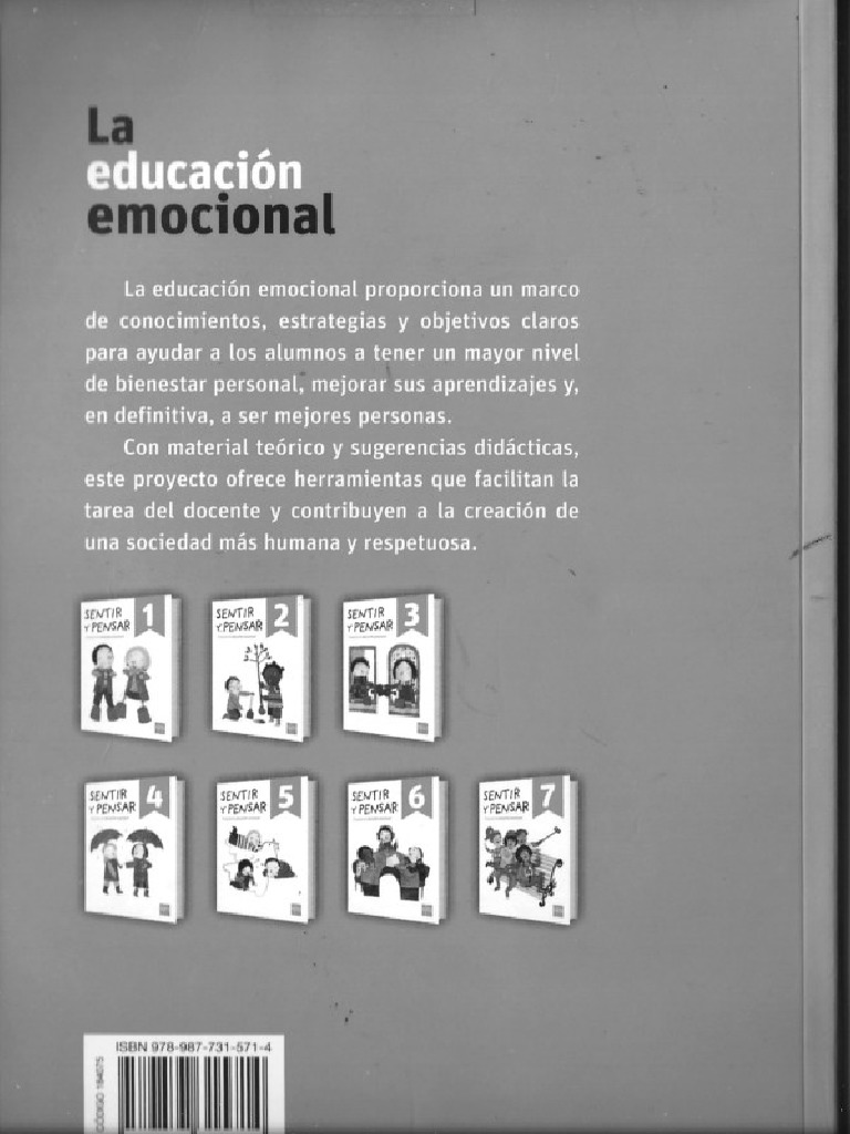La Educación Emocional Sentir Y Pensar En La Escuela Begoña Ibarrola
