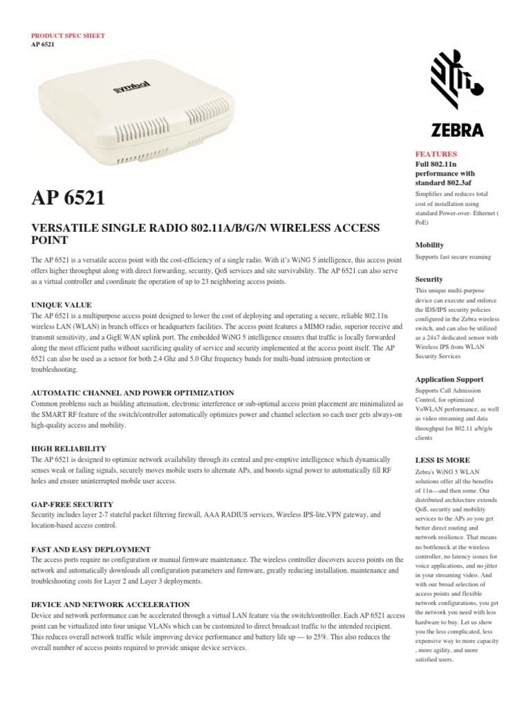 Ap6521 Wireless PDF | PDF | Computer Network | Ieee 802.11