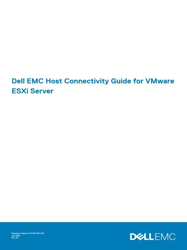 Dell EMC Host Connectivity Guide For VMware ESX Server (300-002-304) | PDF | V Mware | Computer ...